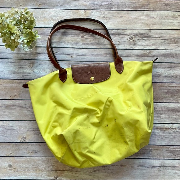 Longchamp | Bags | Longchamp Yellow Tote Bag | Poshmark